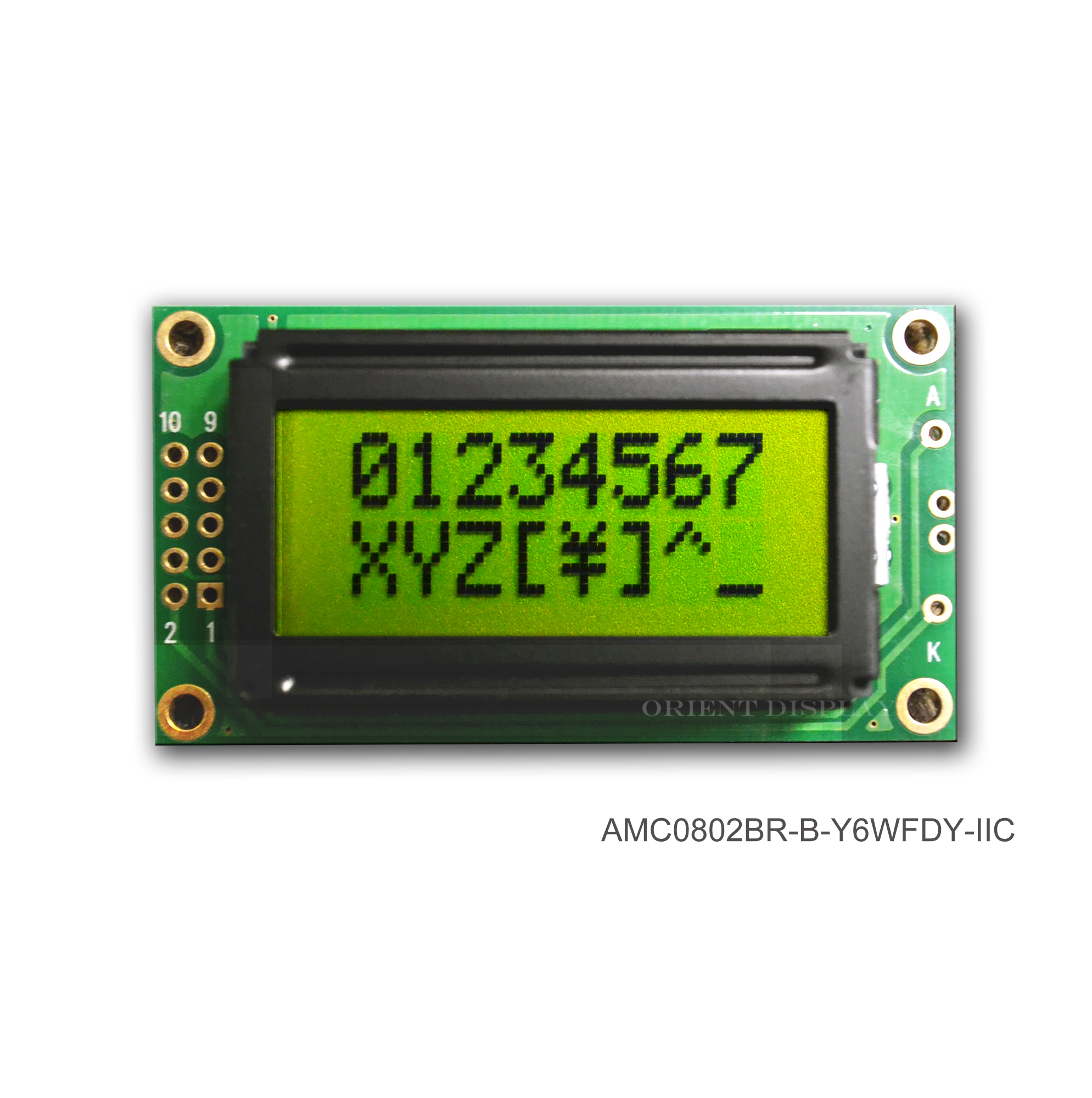 AMC0802BR-B-Y6WFDY-I2C (8x2 Character LCD I2C Interface) | Store ...