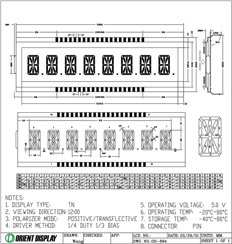 LCD Glass Display Panels & Screens | Orient Display Manufacturer
