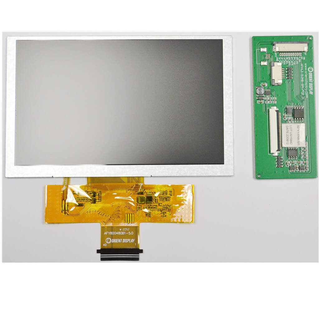 5 Inch Display TN TFT SPI interface, 800x480, 427 nits Medium Brightness| Orient Display.0