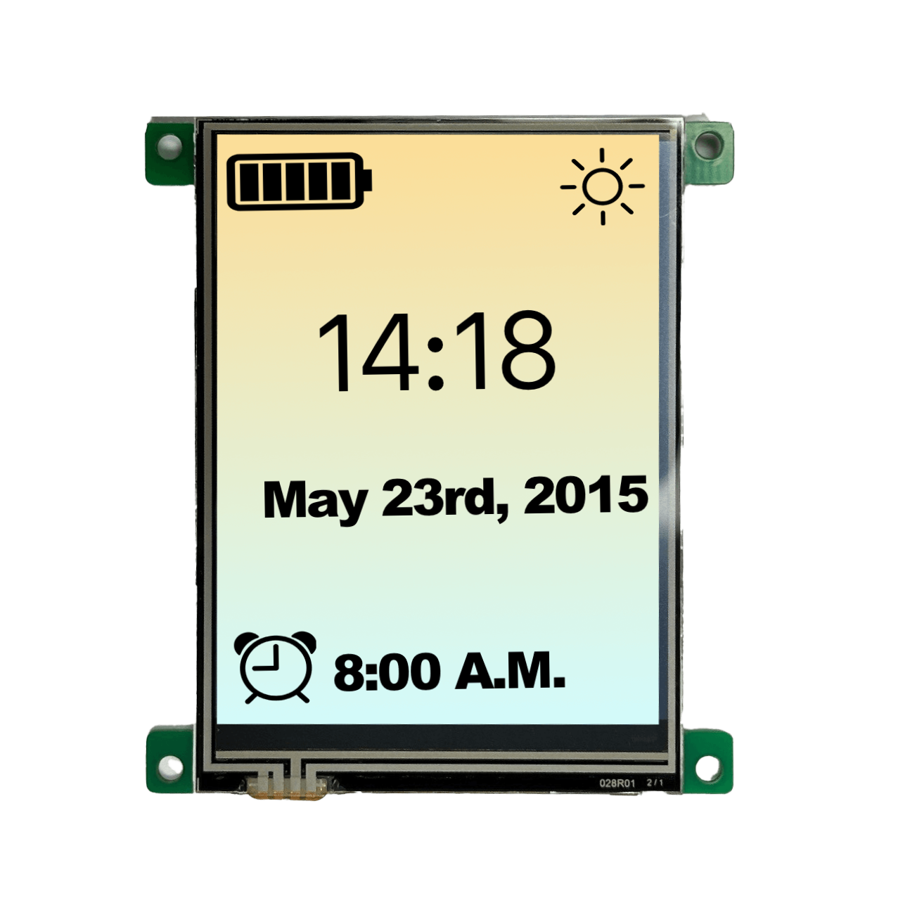 2.8 Inch Display TN TFT UART Interface, 240x320, 300nits with Resistive ...
