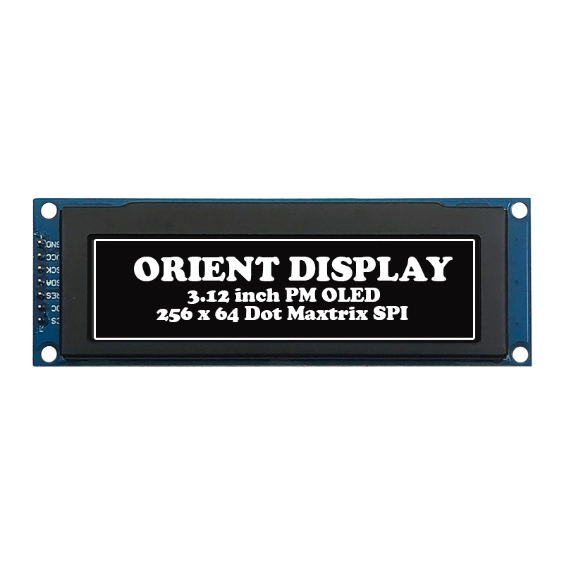 3.12" Arduino OLED, 256x64, Monochrome White, 140 Nits, 4-wire SPI ...